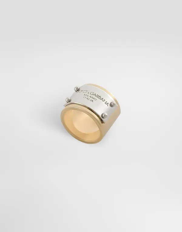 Dolce & Gabbana Ring With Logo Tag - Multicolor