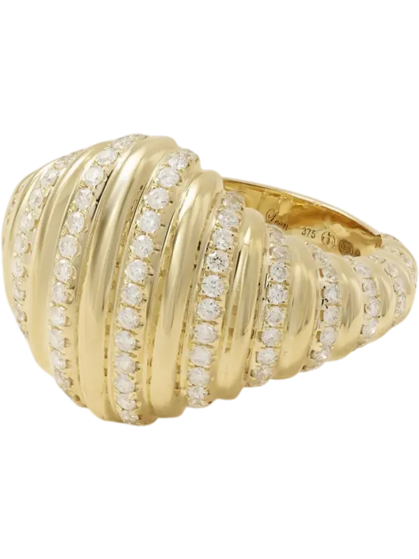 Yvonne Léon Berlingot Diamond Signet Ring - Gold
