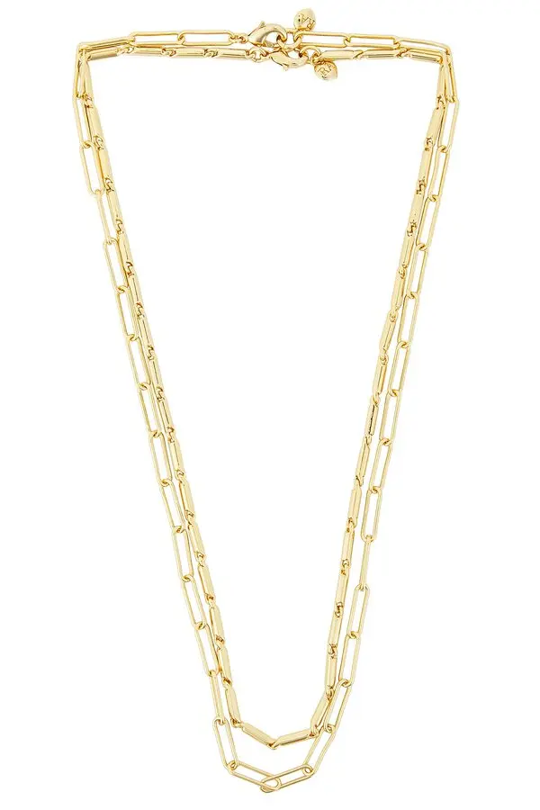 ROXANNE ASSOULIN The Chain Reaction Short Duo Necklace - Gold