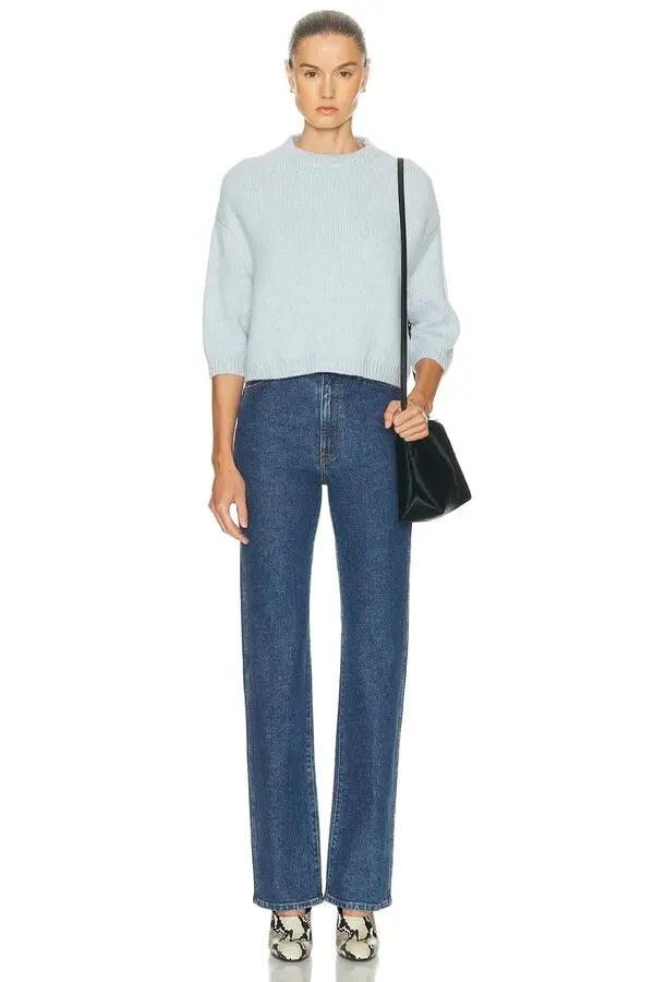 Khaite Sabina Cropped Cashmere Sweater - Atmosphere