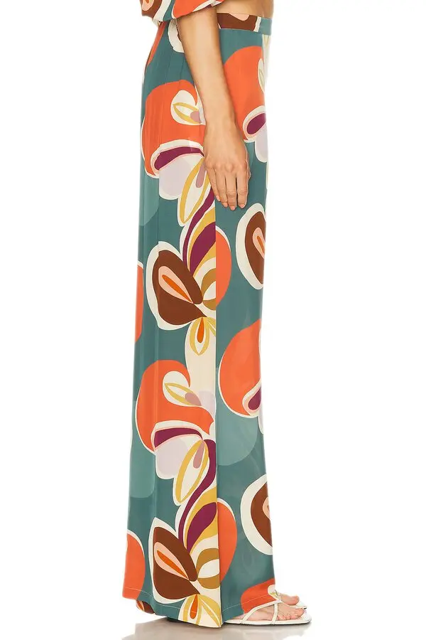 ADRIANA DEGREAS Floral Wide Leg Pant - Unique