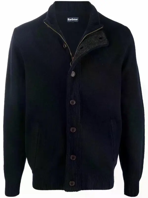 Barbour High-neck Wool Cardigan