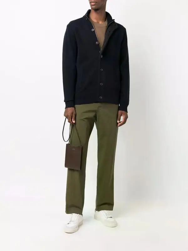 Barbour High-neck Wool Cardigan