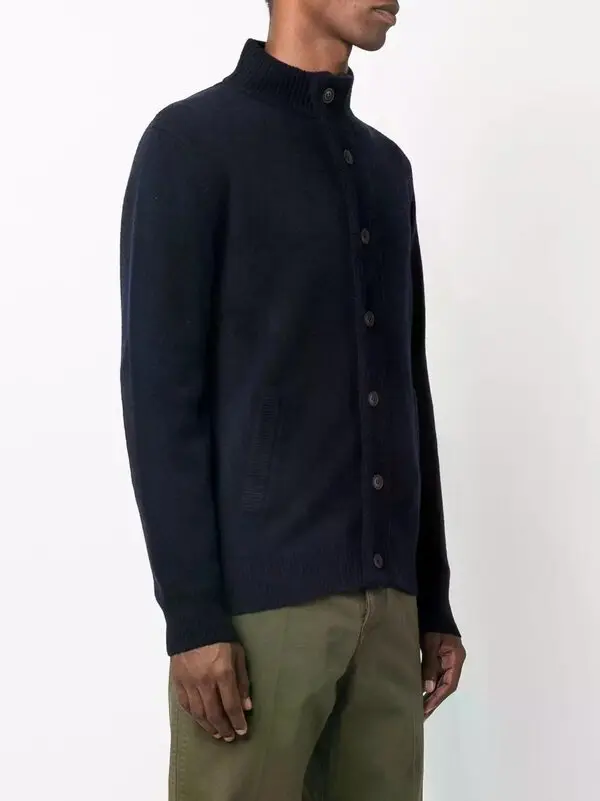 Barbour High-neck Wool Cardigan