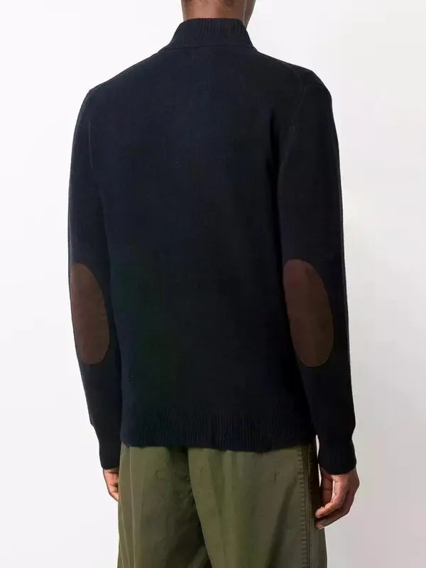 Barbour High-neck Wool Cardigan