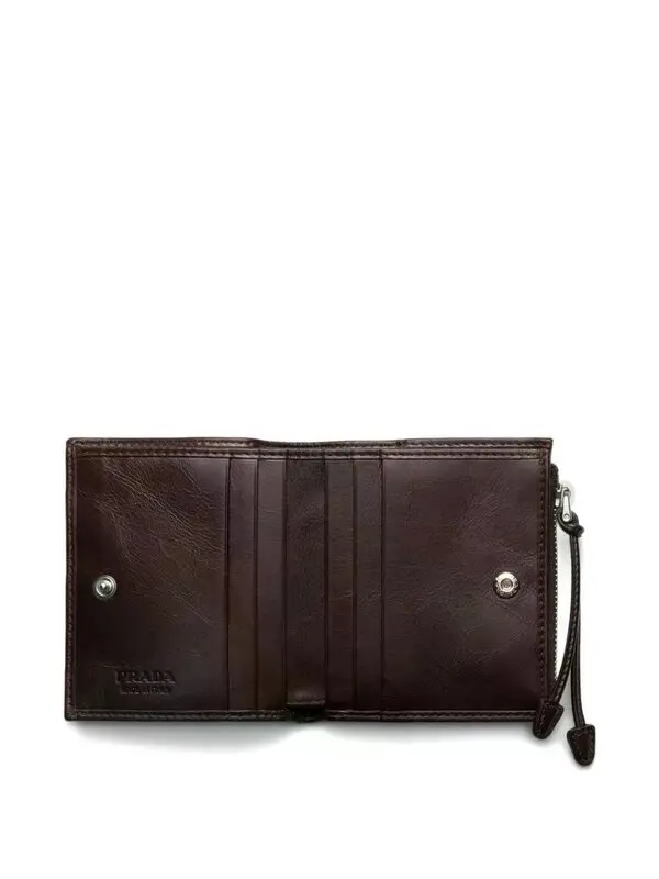 Prada Small Leather Wallet - Brown