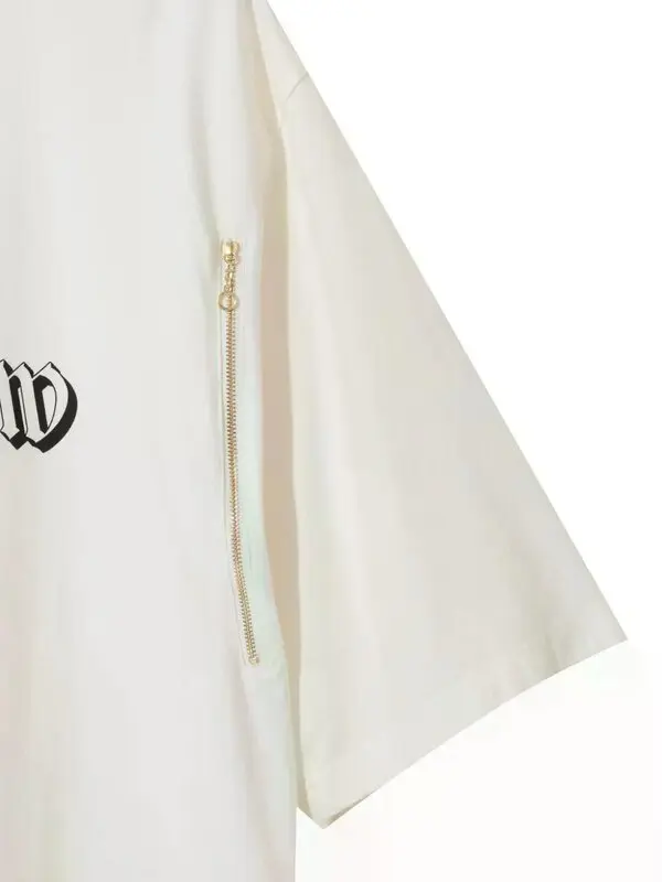 Undercover Zip-detail Cotton T-shirt - White