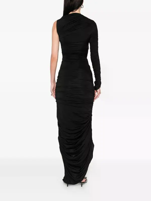 MUGLER One-sleeve Draped Dress