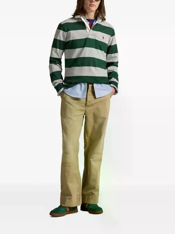 Polo Ralph Lauren Striped-pattern Long-sleeve Polo Shirt