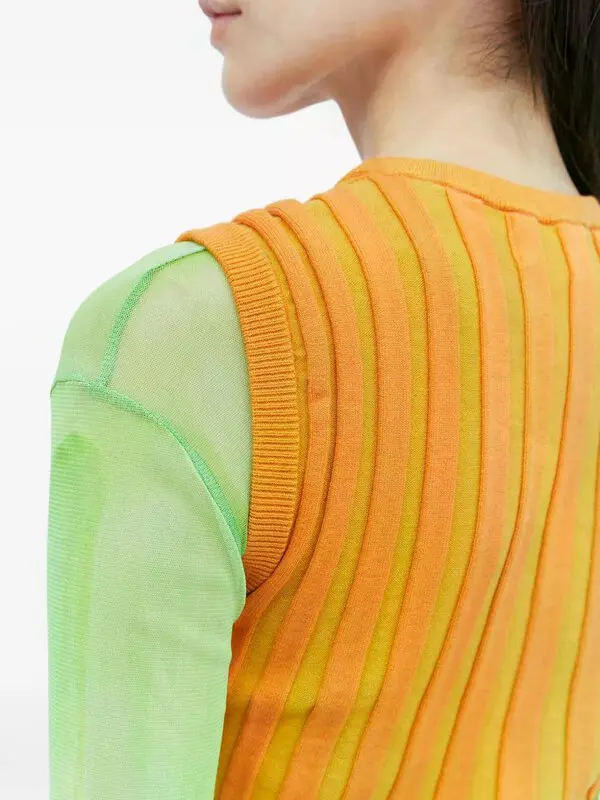 Paula Canovas Del Vas Waffle-knit Cut-out Top