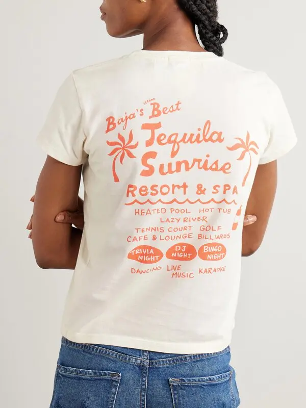 MOTHER - Printed Cotton-Blend Jersey T-Shirt