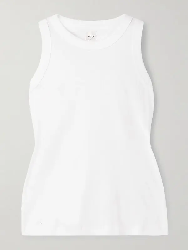 LESET Nando Ribbed Cotton-jersey Tank