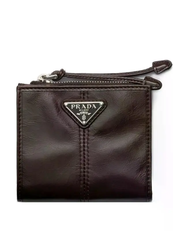 Prada Small Leather Wallet - Brown
