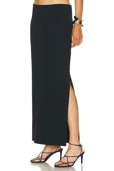 Khaite Lilith Stretch Crepe Skirt