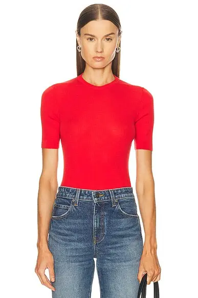 Khaite Celina Top - Fire Red