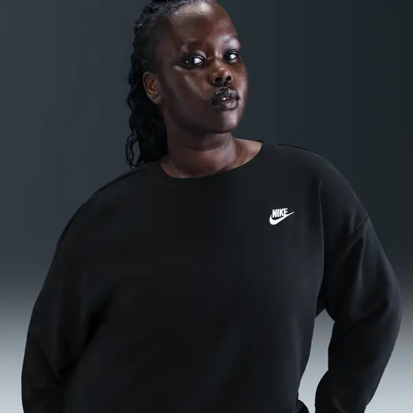 Nike Sportswear Club Fleece Crew-neck Sweatshirt - Black