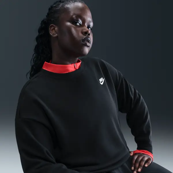 Nike Sportswear Club Fleece Crew-neck Sweatshirt - Black