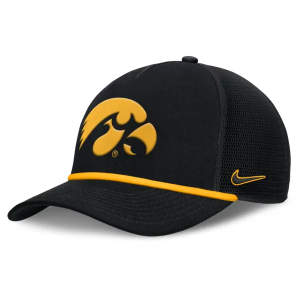 Nike Iowa Primetime Rise College Trucker Adjustable Hat - Black