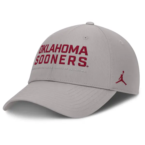 JORDAN Oklahoma On-field Club Gameday Dri-fit College Adjustable Cap - Grey