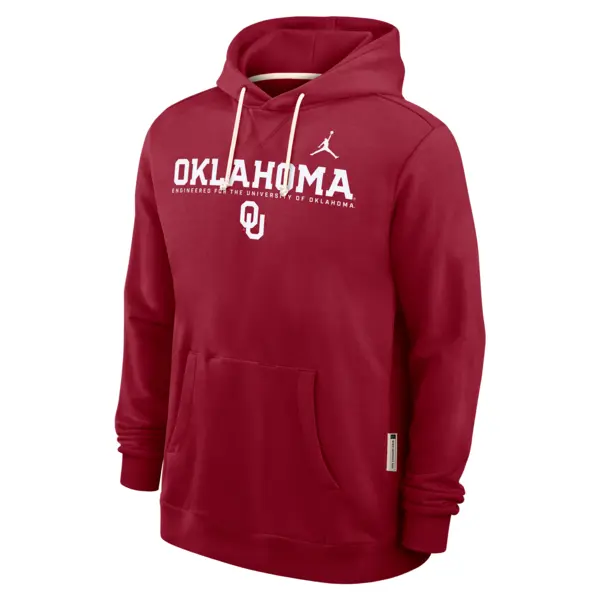 JORDAN Oklahoma Sideline Dri-fit College Pullover Hoodie - Red