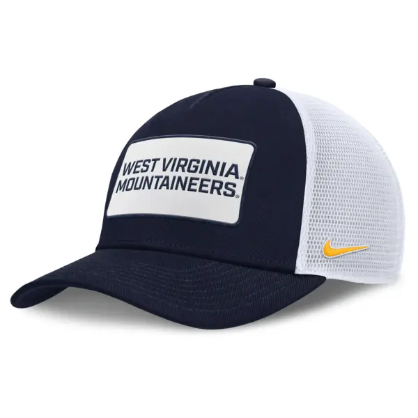 Nike West Virginia On-field Rise College Trucker Adjustable Hat - Blue