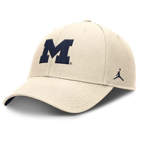 JORDAN Michigan Primetime Rise Dri-fit College Trucker Adjustable Hat - Brown