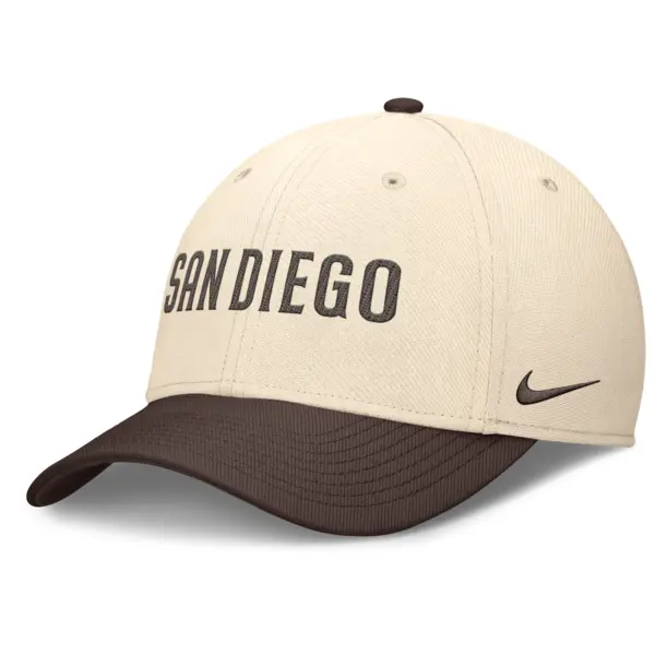 Nike San Diego Padres Statement Rise Swoosh Dri-fit Mlb Cap - Brown