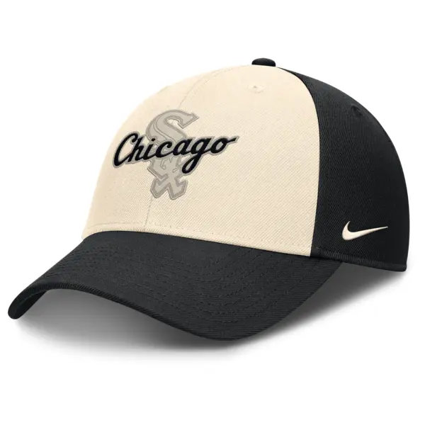 Nike Chicago White Sox Statement Club Dri-fit Mlb Adjustable Cap - Black