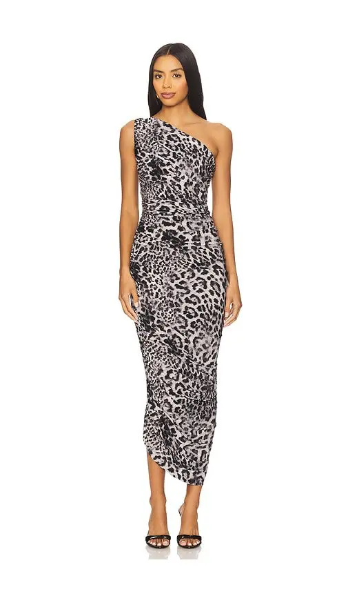 Norma Kamali One-shoulder Ruched Gown