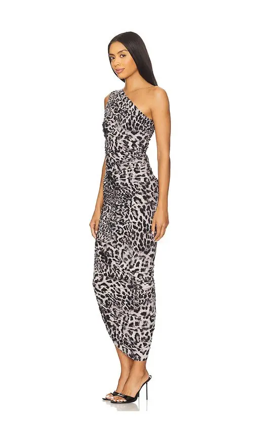 Norma Kamali One-shoulder Ruched Gown