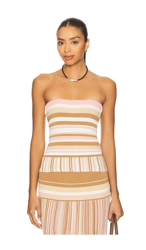 Faithfull The Brand Citara Strapless Top - Tan