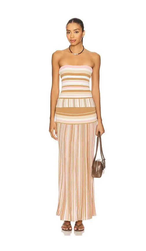 Faithfull The Brand Citara Strapless Top - Tan