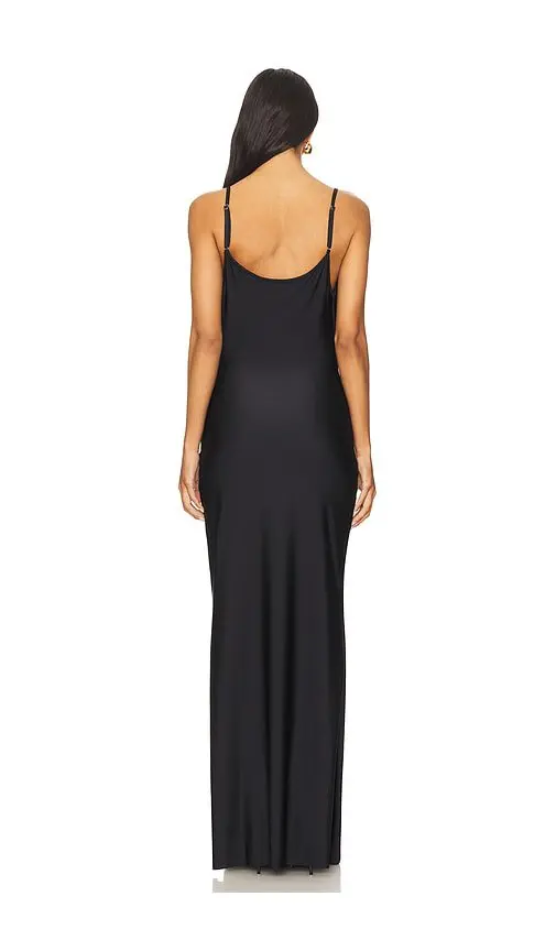 ANCORA Kleos Maxi Dress With Draped Neckline And Slit