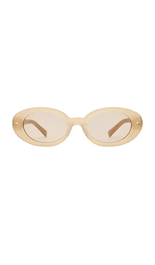 LUV LOU The Audrey Sunglasses - Bisque & Brown Tint