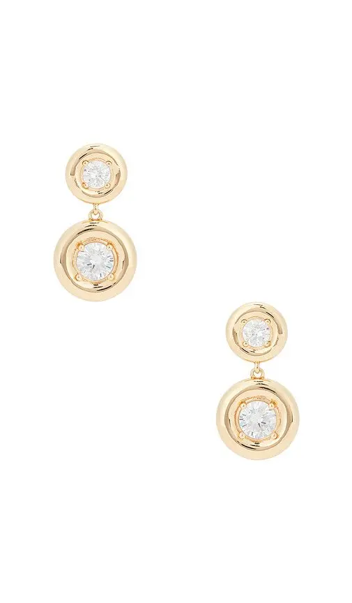 Ettika Crystal Dangle Earrings - Gold