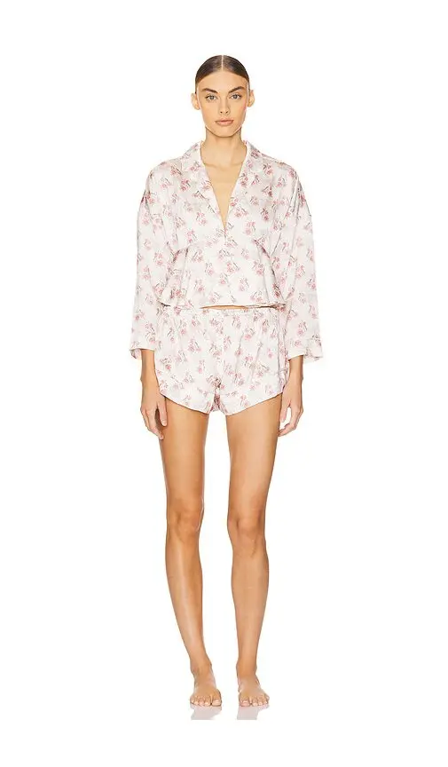 Free People X Intimately Fp Beauty Sleep Pj Set In Ivory - Ivory Combo