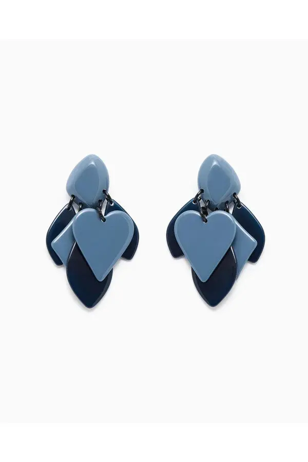 Emporio Armani Earrings With Pendant - Blue