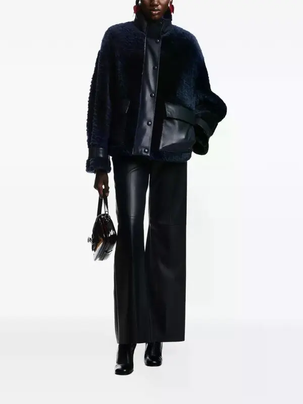 Emporio Armani Faux-leather Flared Trousers