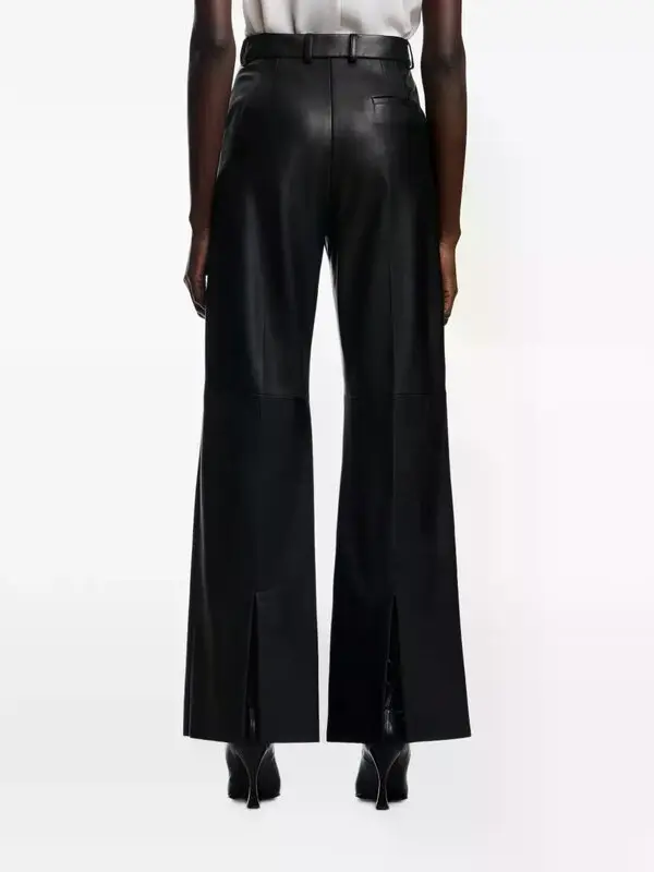 Emporio Armani Faux-leather Flared Trousers