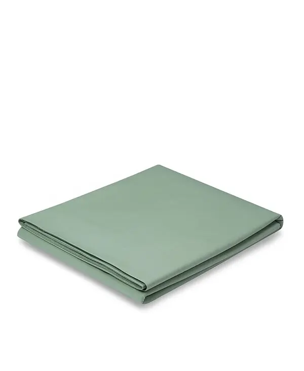 PIGLET IN BED Washed Cotton Percale Flat Sheet - Mellow Green