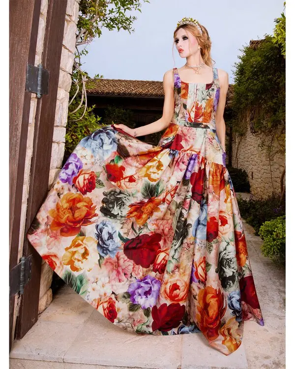 one long sleeve formal dress One Long Sleeve Prom Dresses Side Split Satin Formal Party Dress main image 1