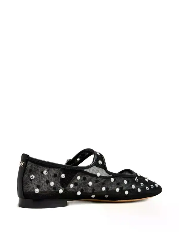 Sam Edelman Michaela Embellished Mesh Ballet Flats - Black