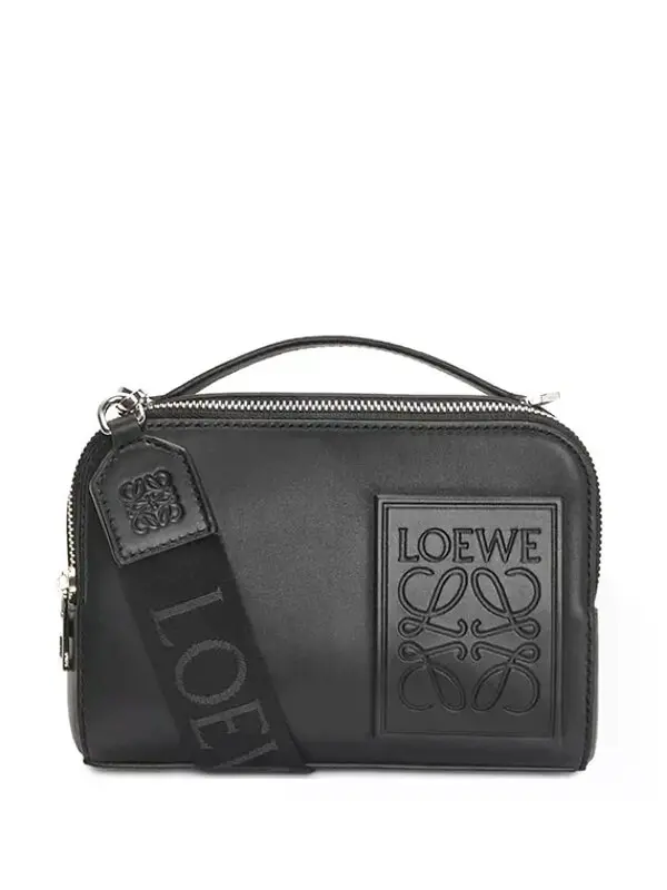 Loewe Top-handle Bag With Logo Plaque - Black
