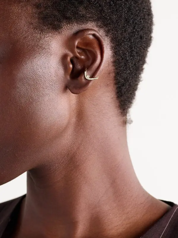 Mizuki 14-karat Diamond Ear Cuff
