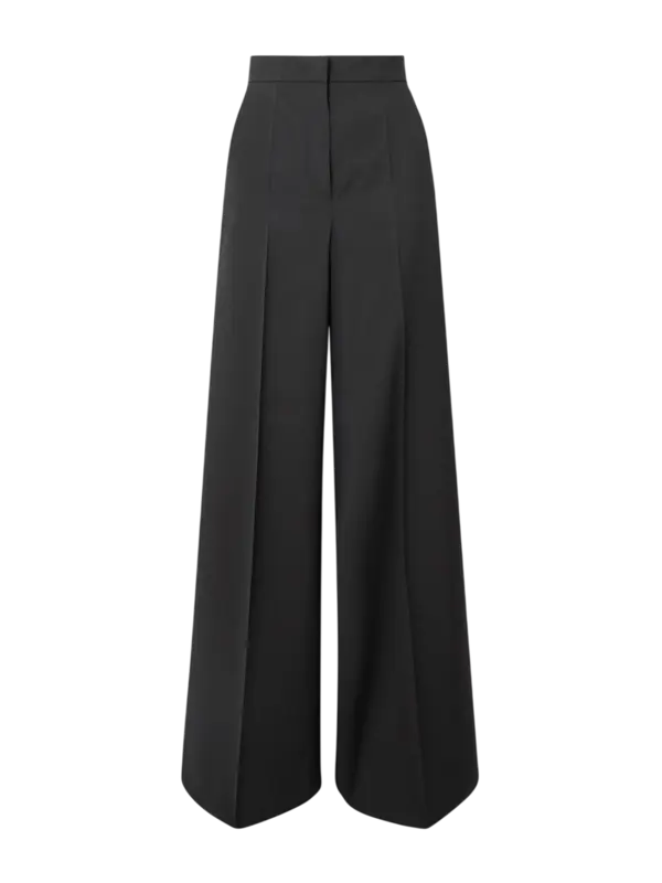 Max Mara Fernet Wool-canvas Wide-leg Pants