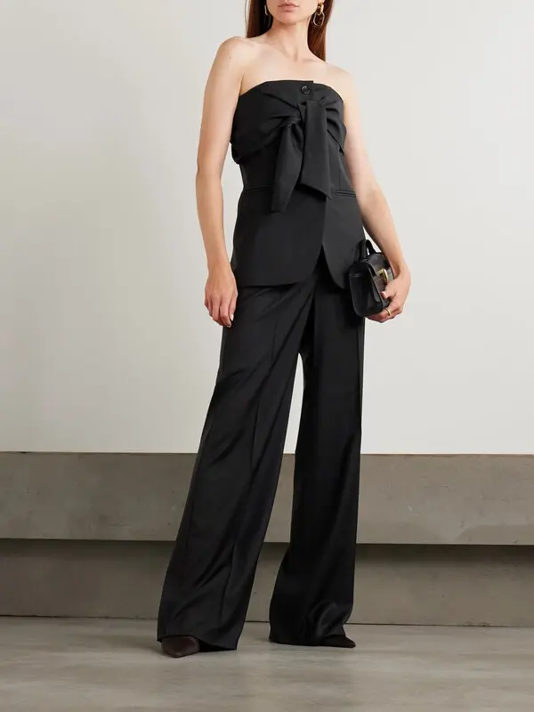 Max Mara Fernet Wool-canvas Wide-leg Pants