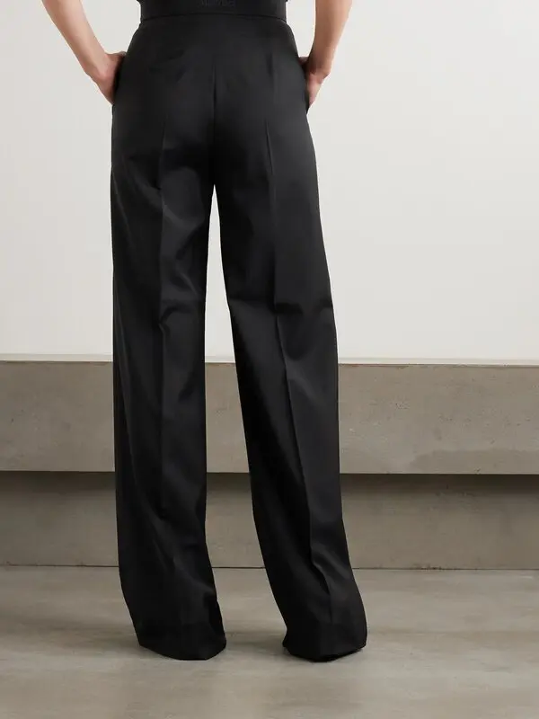 Max Mara Fernet Wool-canvas Wide-leg Pants