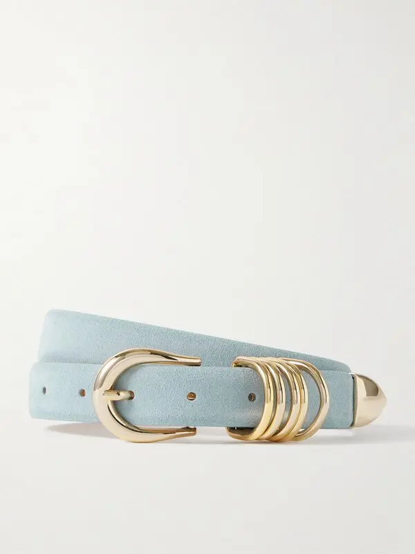 DEHANCHE Hollyhock Suede Belt - Blue