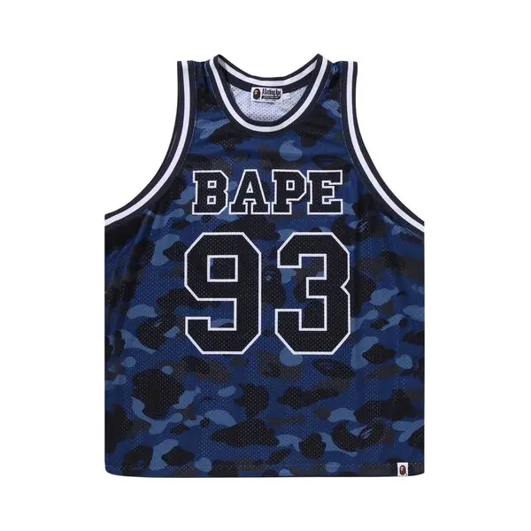 A BATHING APE Color Camo Basketball Tank Top - Blue