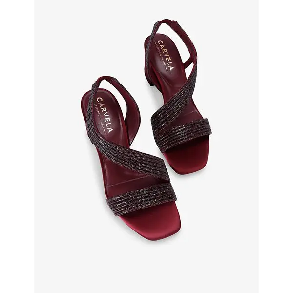 Carvela Gala Jewel 60 Woven Heeled Sandals